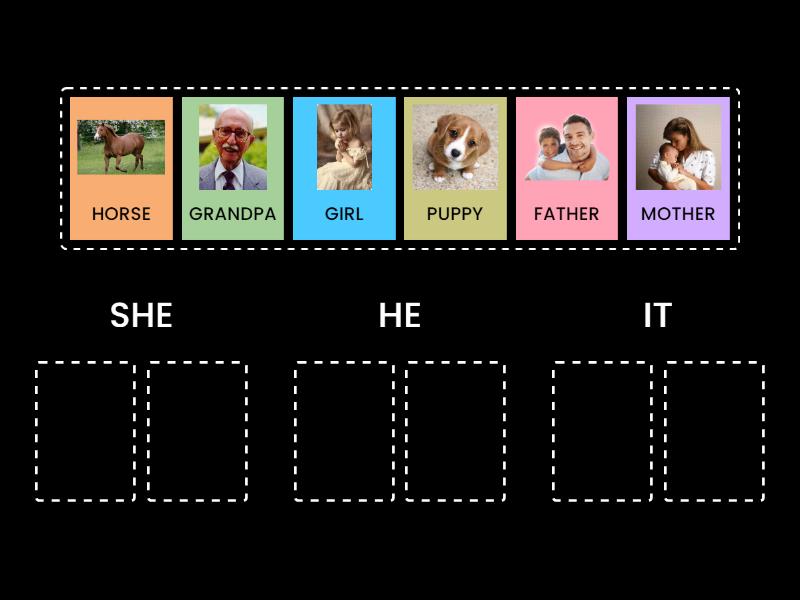 sing PRONOUNS - Group sort