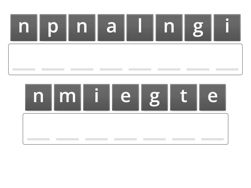 Work tasks - Anagram