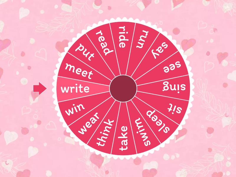 wheels irregular verbs - Spin the wheel
