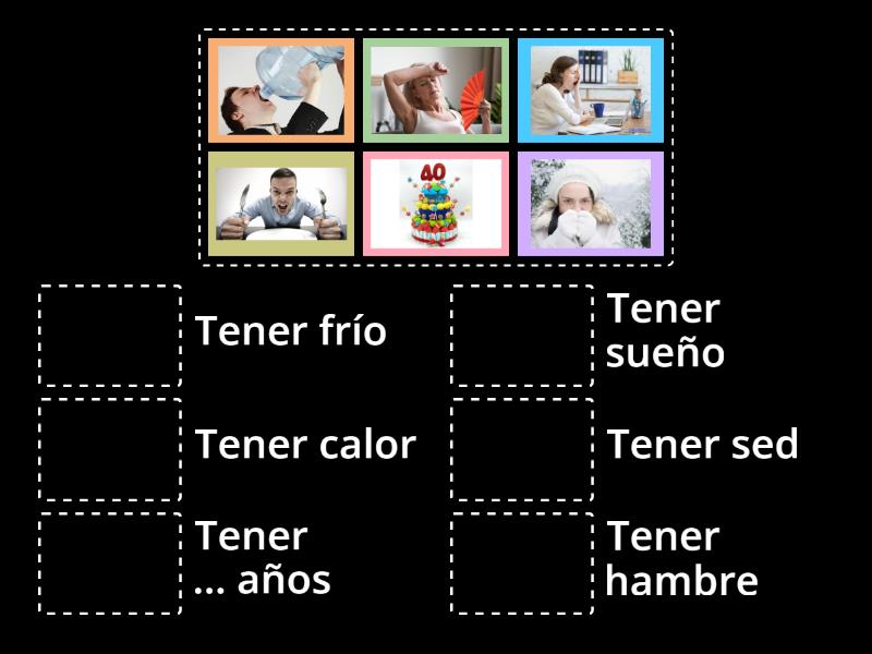 Expresiones con TENER - Match up