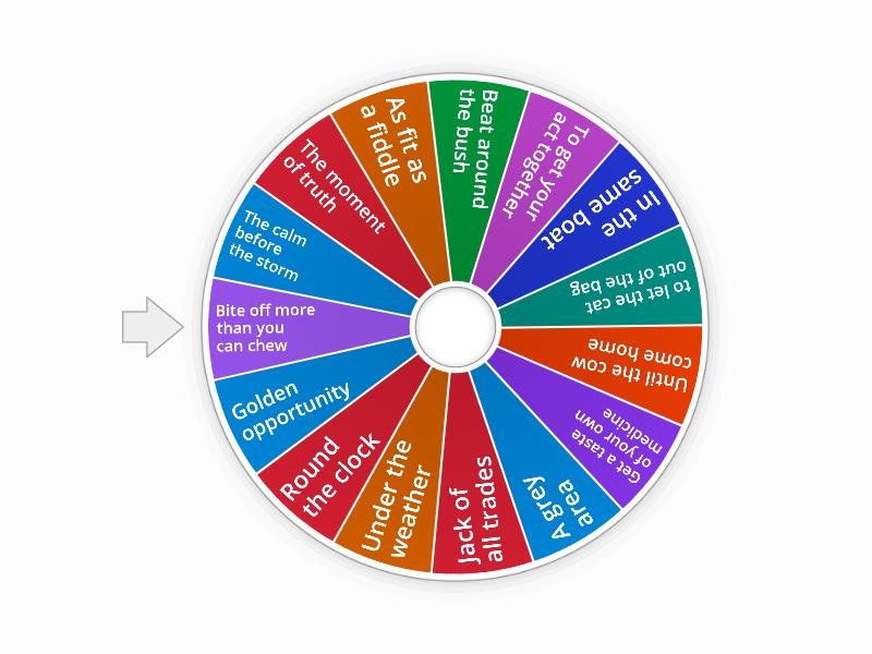 Idioms - Spin the wheel