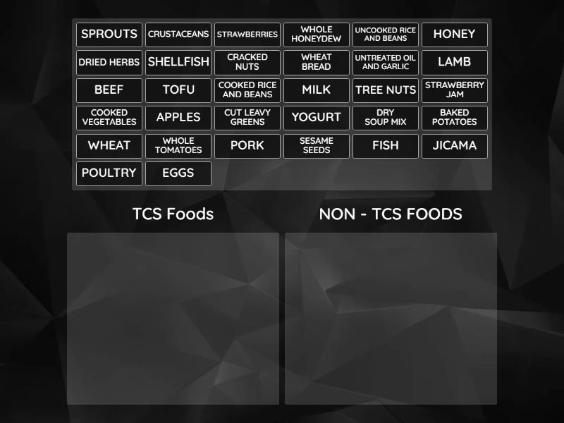 KNOWLEDGE CHECK - TCS FOODS - Group sort