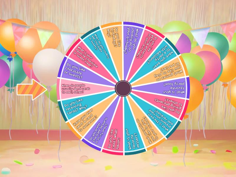 FF2. Unit 7. Special Day - Spin the wheel