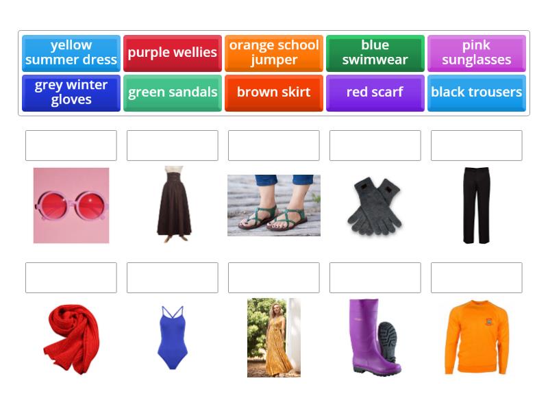 The color of clothes (unit1) - Match up