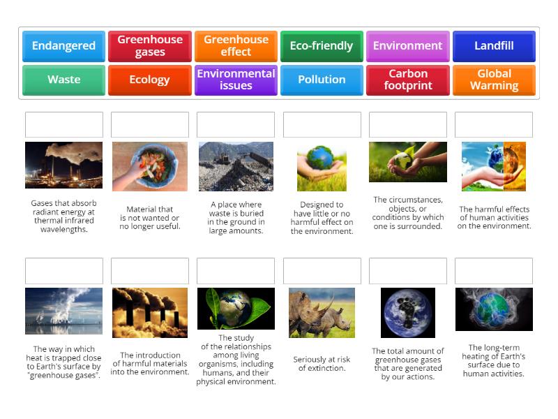 L4_Unit 31-32 Vocabulary (Environmental Issues) - Match up