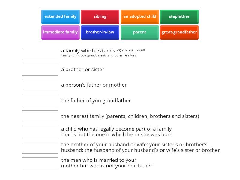 EF Intermediate 1B family - Match up