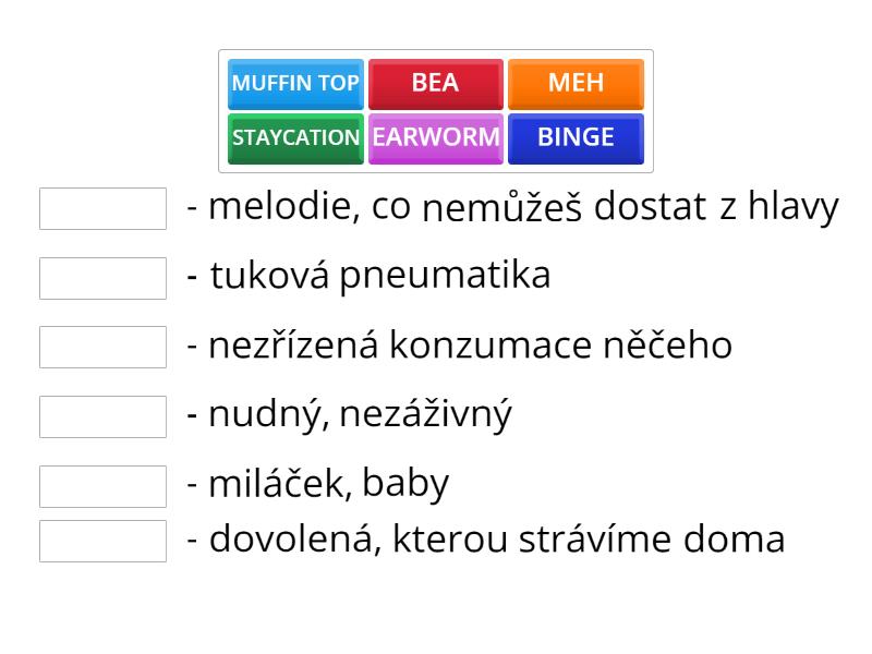 British slang II - Complete the sentence