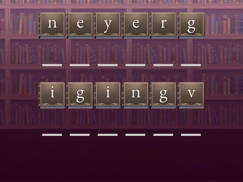 6A unit3 : words - Anagram