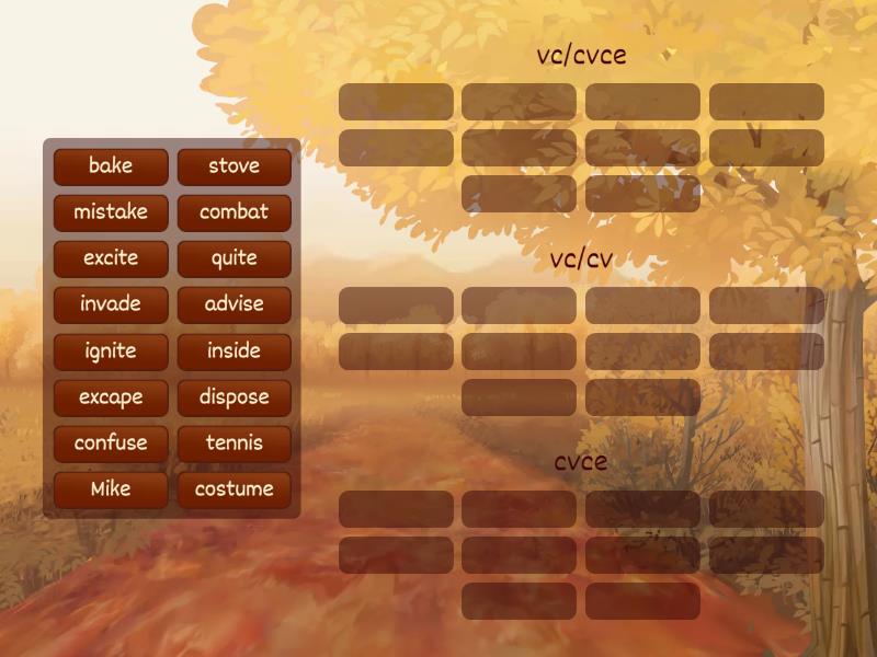 Coding and Syllable Division sort - Group sort