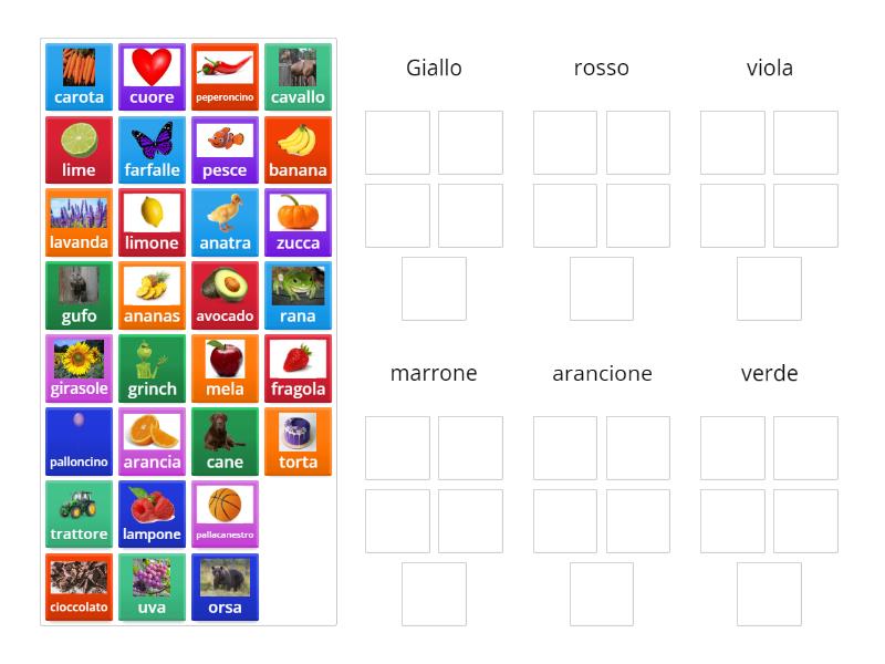 Italian Colours - Group sort
