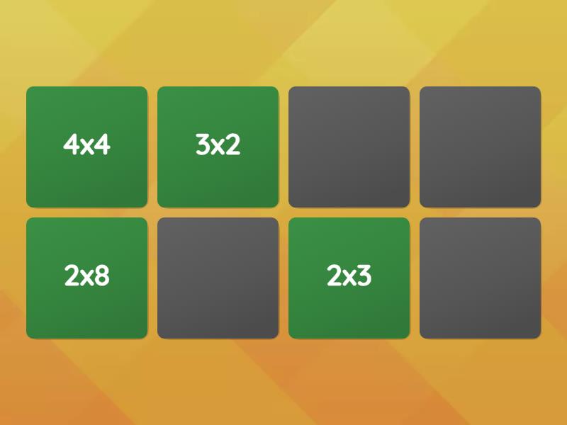 Multiplication - Matching pairs