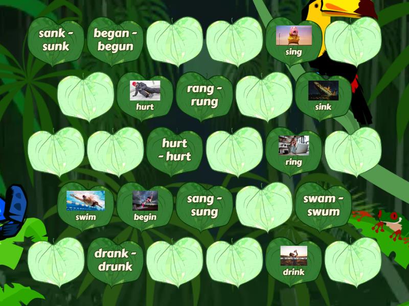 Irregular Verbs No Change And I a u Pattern Matching Pairs