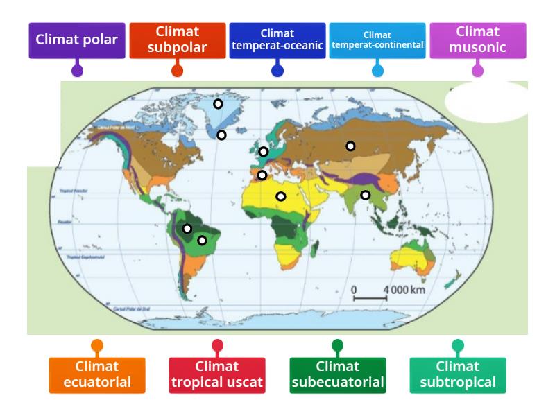 Tipurile climatice ale Terrei - Labelled diagram
