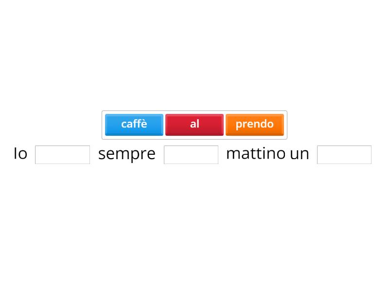 Verbo PRENDERE presente indicativo - Complete a frase