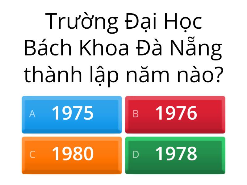 Đố vui về Khoa Hóa - BKDN - Quiz
