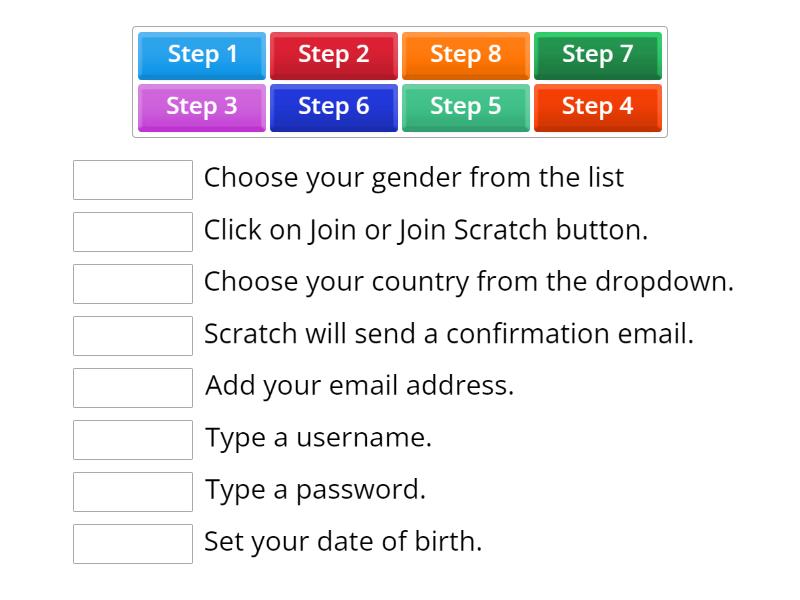 Steps To Create Scratch Account - Match up