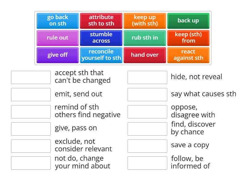 GVB-C2-12/phrasal verbs - Match up
