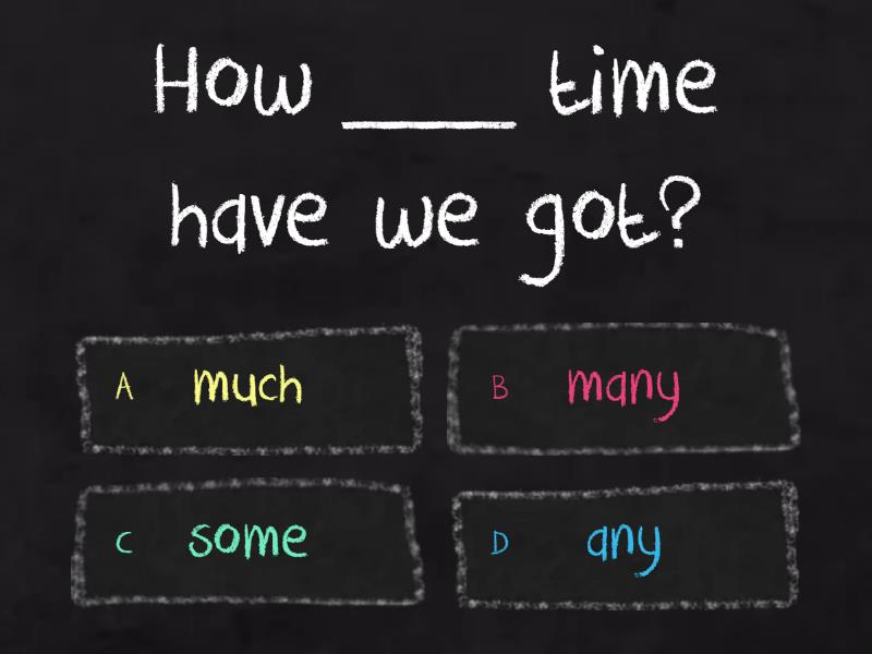 FF4 Unit 8 (much/many/some/any) - Quiz