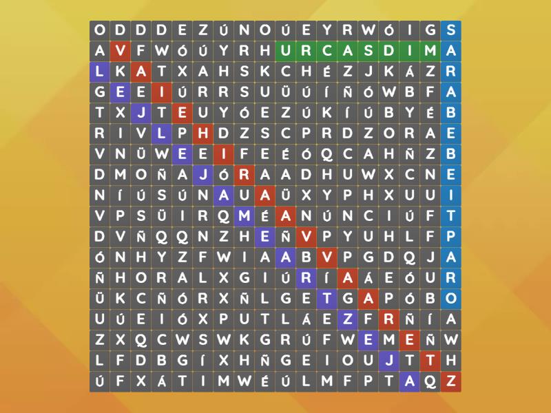 Calentamiento - Wordsearch