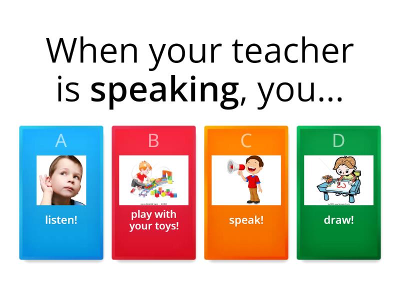 Classroom Rules Quiz! - اختبار تنافسي