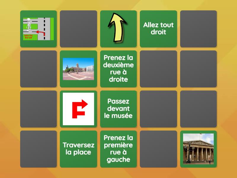Les directions - Matching pairs