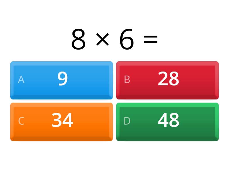 Multiply by 8 - Quiz