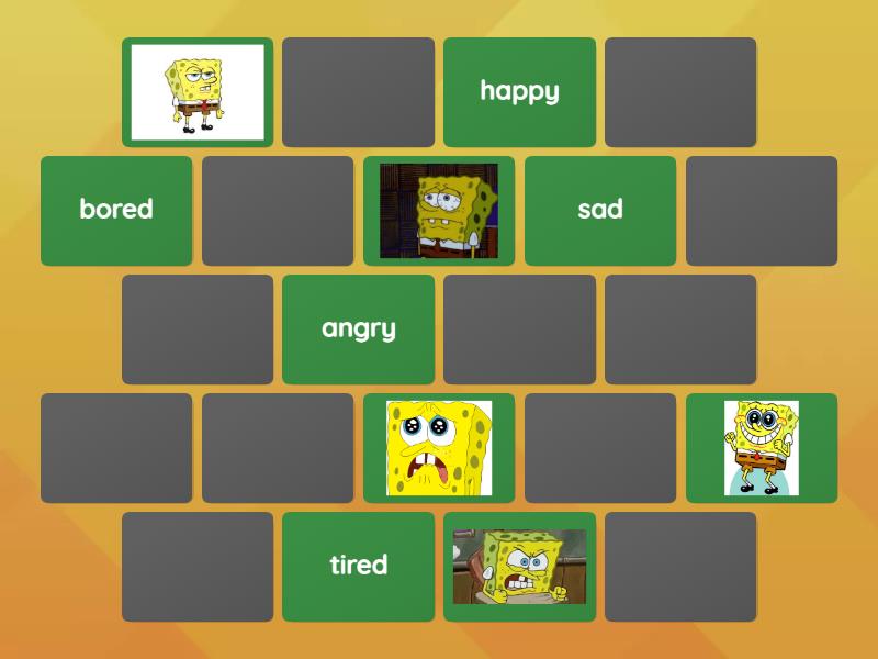 Spongebob Emotions - Matching pairs