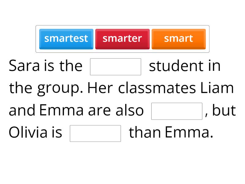 P2 Term 1 Unit 1-2 comparisons and superlatives - Complete the sentence