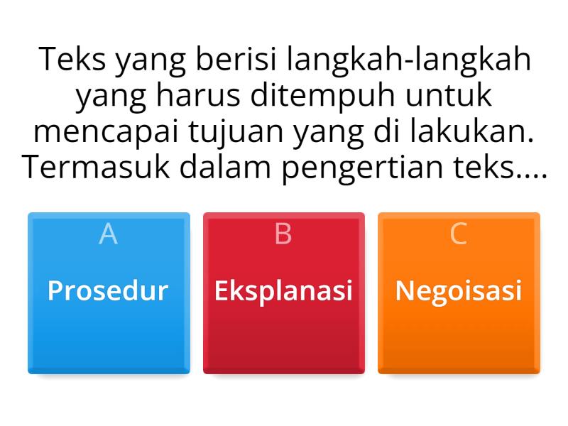 Teks prosedur - Quiz