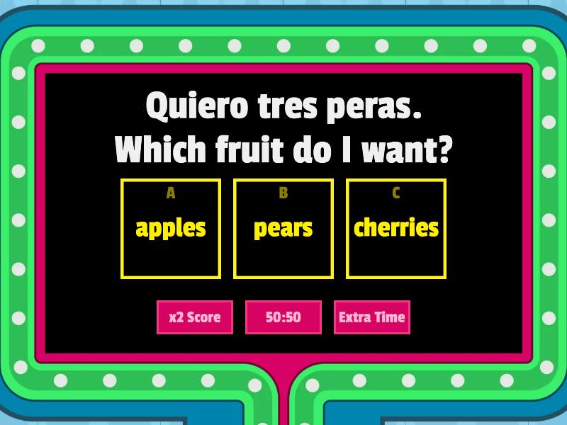 La fruta - Gameshow quiz