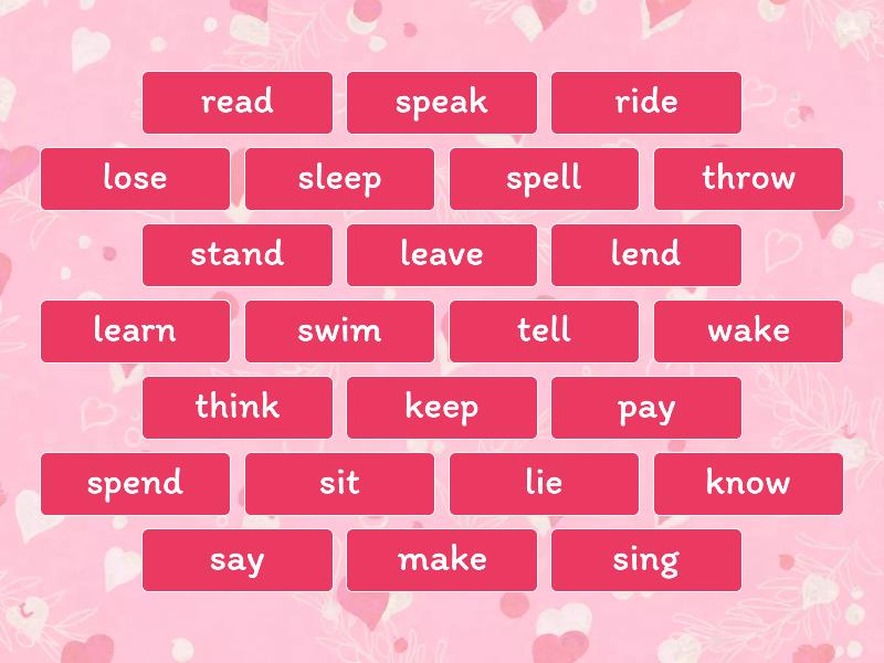 GG3 irregular verbs 2 - Flip tiles