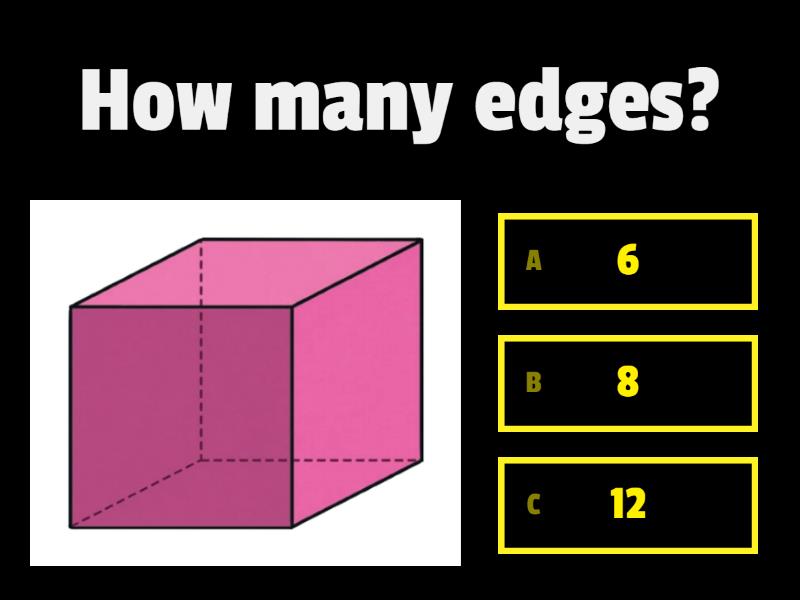 3D Shapes - Faces, Edges and Vertices - Quiz