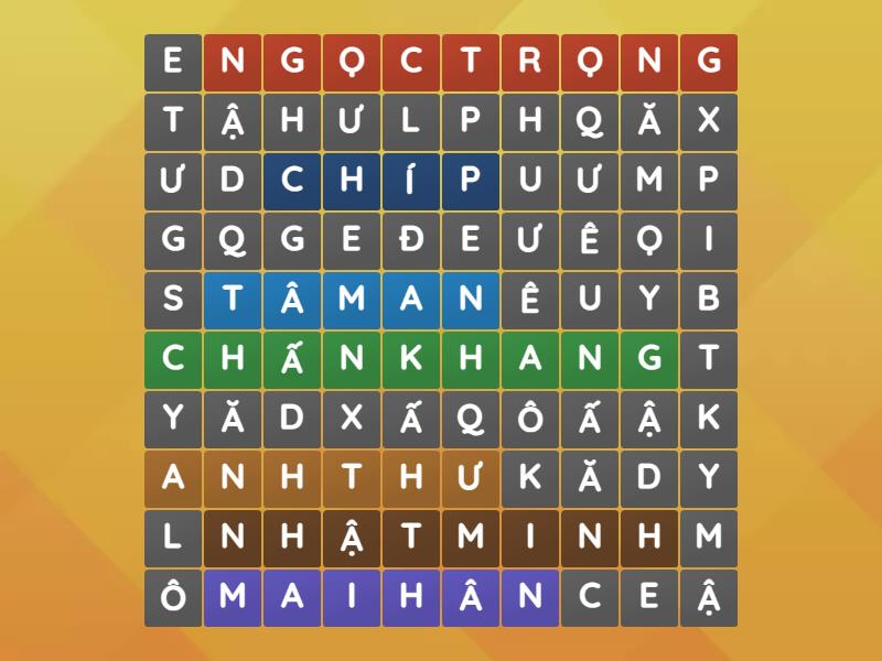 Find Your Name Wordsearch