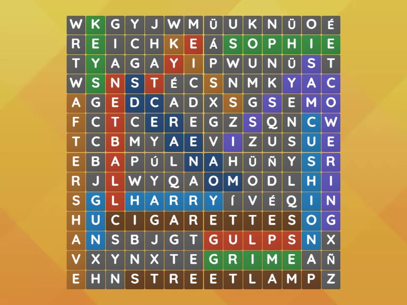 The Crash - Wordsearch