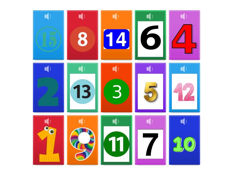Kid's box 1 - Unit 1 numbers 1-13 numbers - Flip tiles