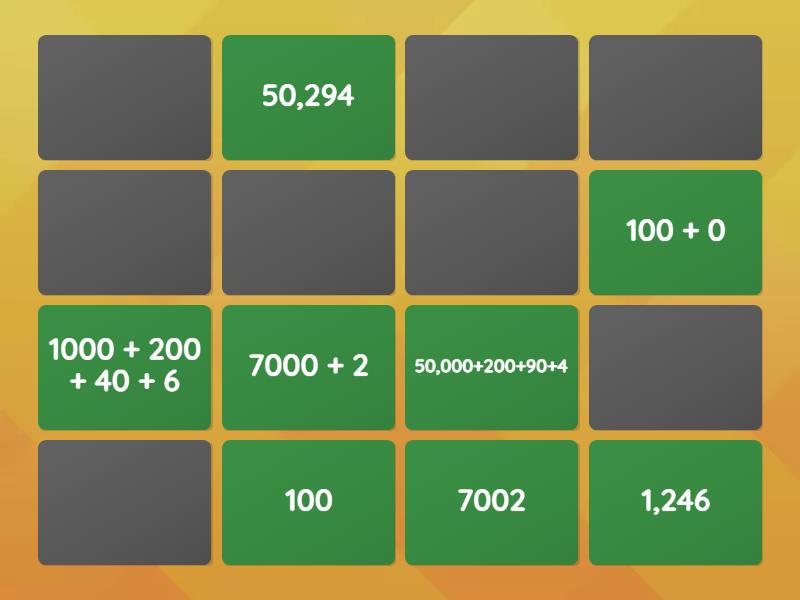 McDougall Match Place Value - Matching pairs