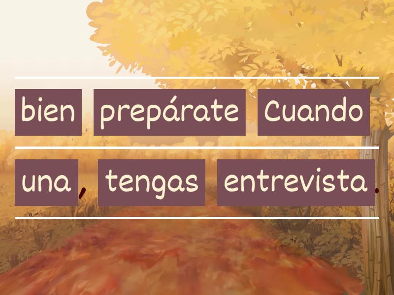 Español B2 - Subjuntivo para dar consejos - Reordenar