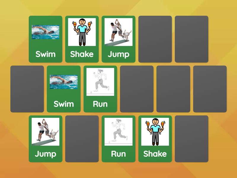 Action Verbs 1 - Matching pairs