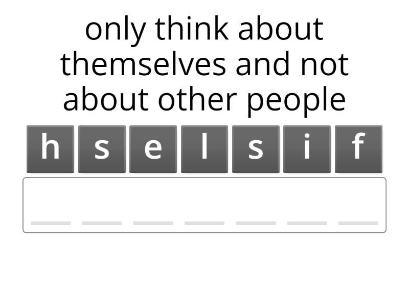 Personality Adjectives - Anagram