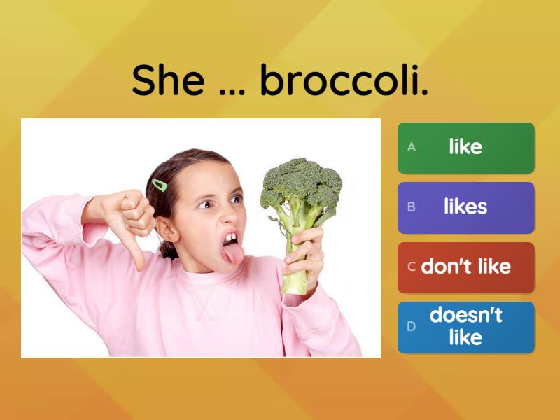 Present Simple (likes/dislikes) - Quiz