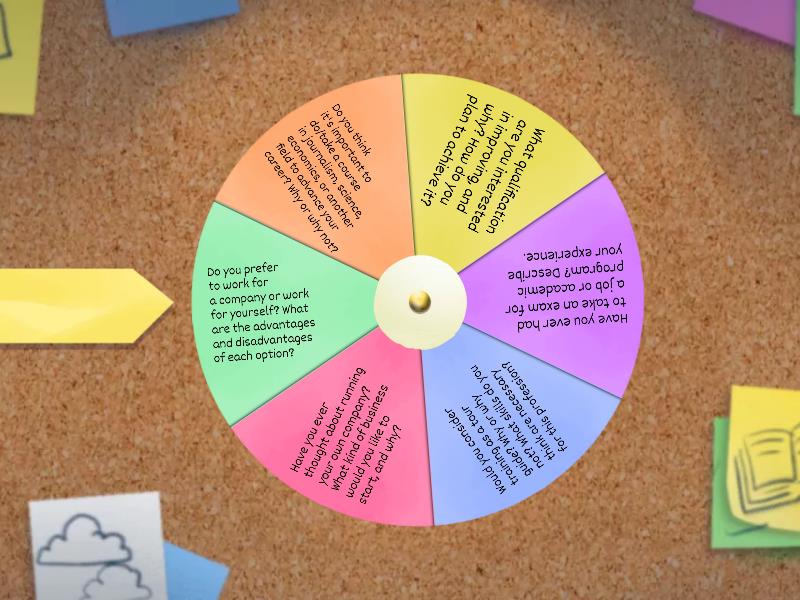 jobs and qualifications - Spin the wheel