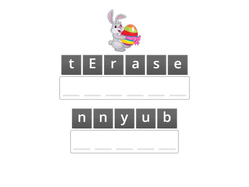 Easter vocabulary - 1st grade - Anagram