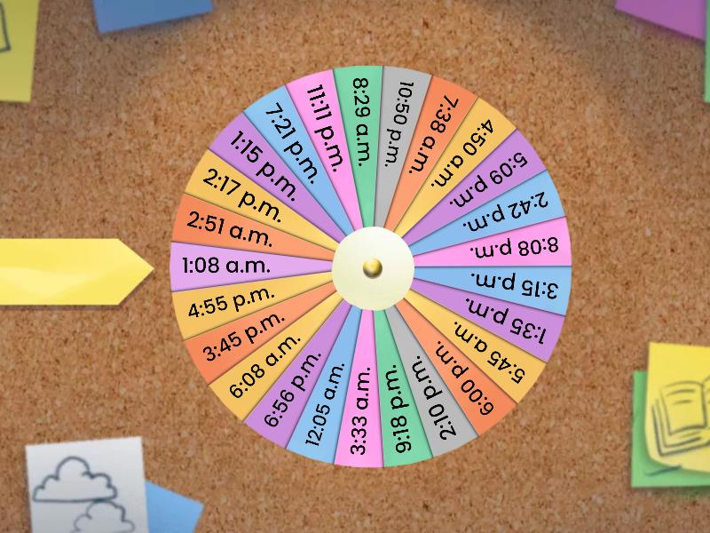Telling time - Spin the wheel