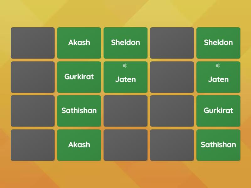 DDR Names - Matching pairs