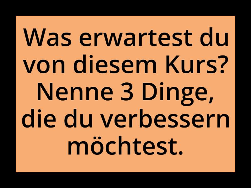 A2 : Sag's in Deutsch? - Flash cards