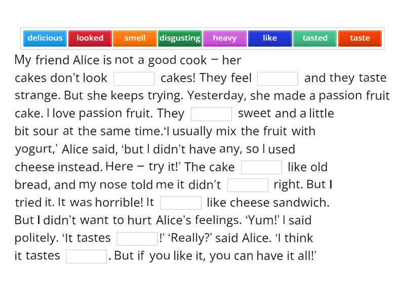 U3 AS6 Describing things using looks / feels / tastes / sounds ...