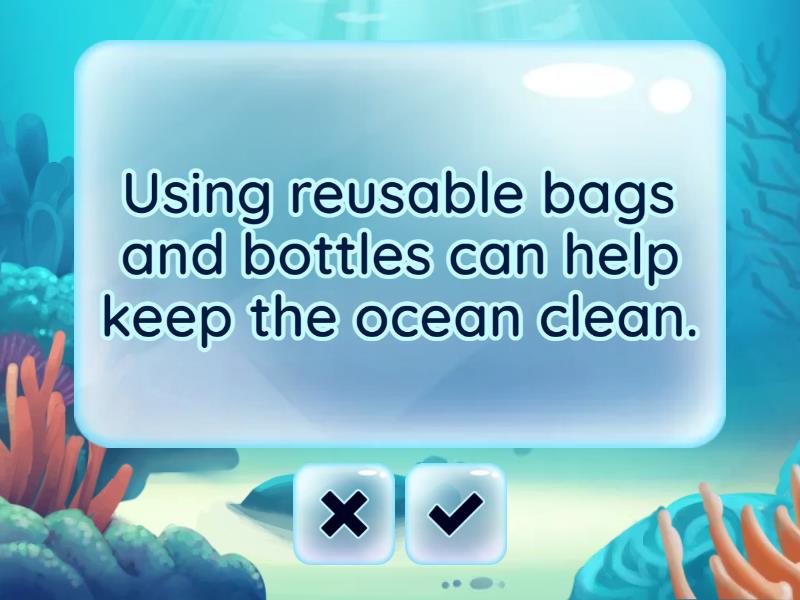 True or False - Ocean Pollution - Flash cards