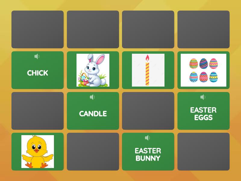 EASTER VOCABULARY - Matching pairs