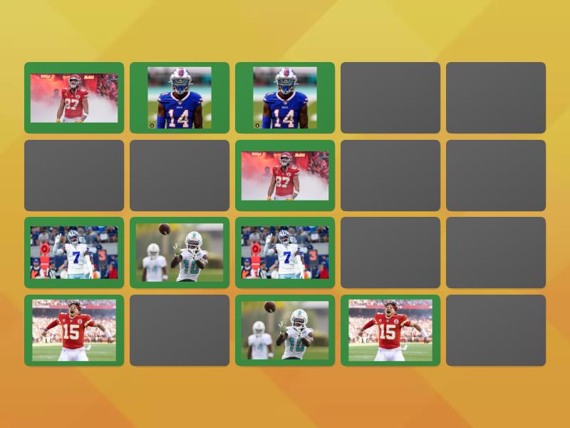 football players - Matching pairs