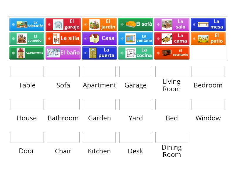 Describing Your Home in Spanish - Match up